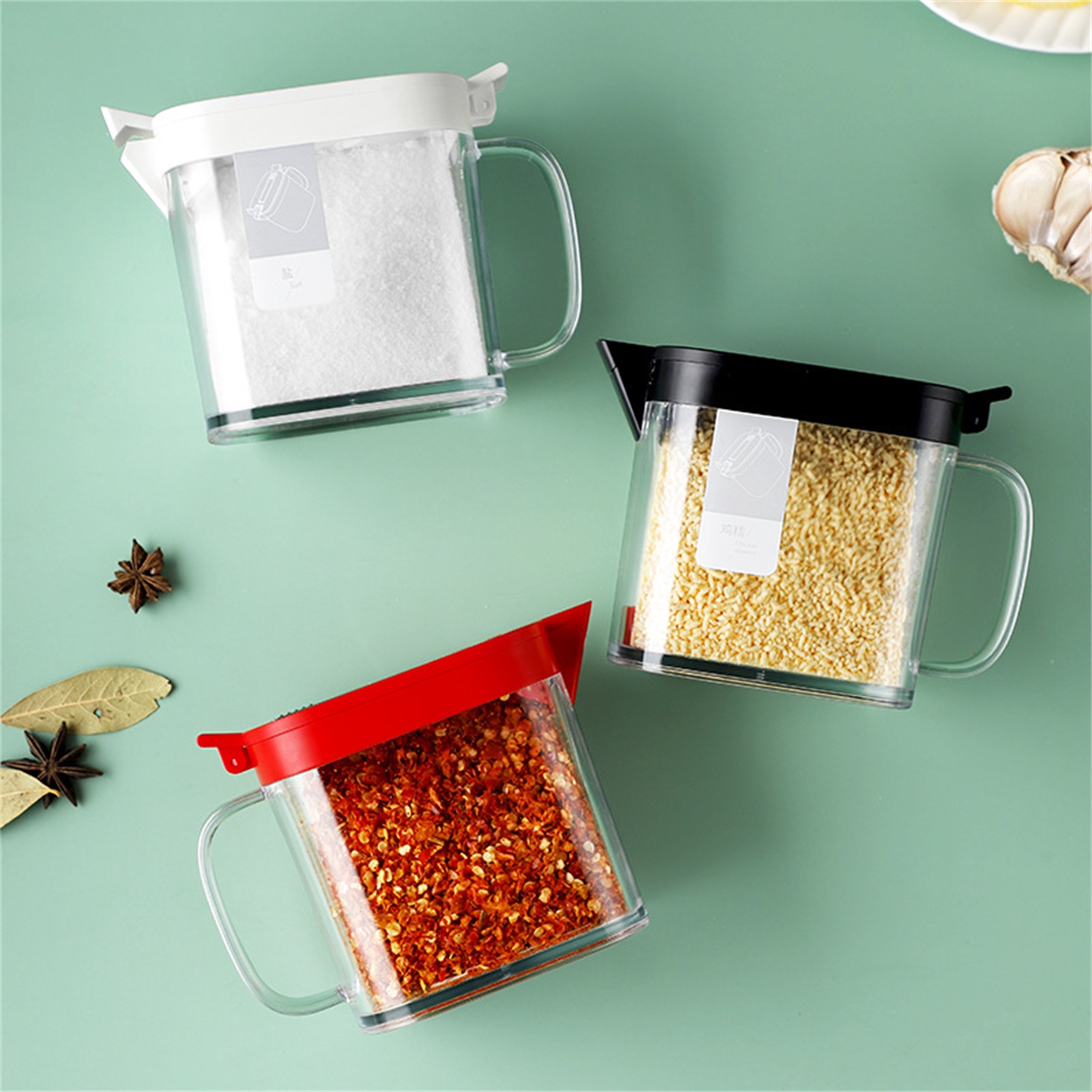 BEURRIER - HUILIER - VINAIGRIER Conteneur de condiment anti-poussière ...